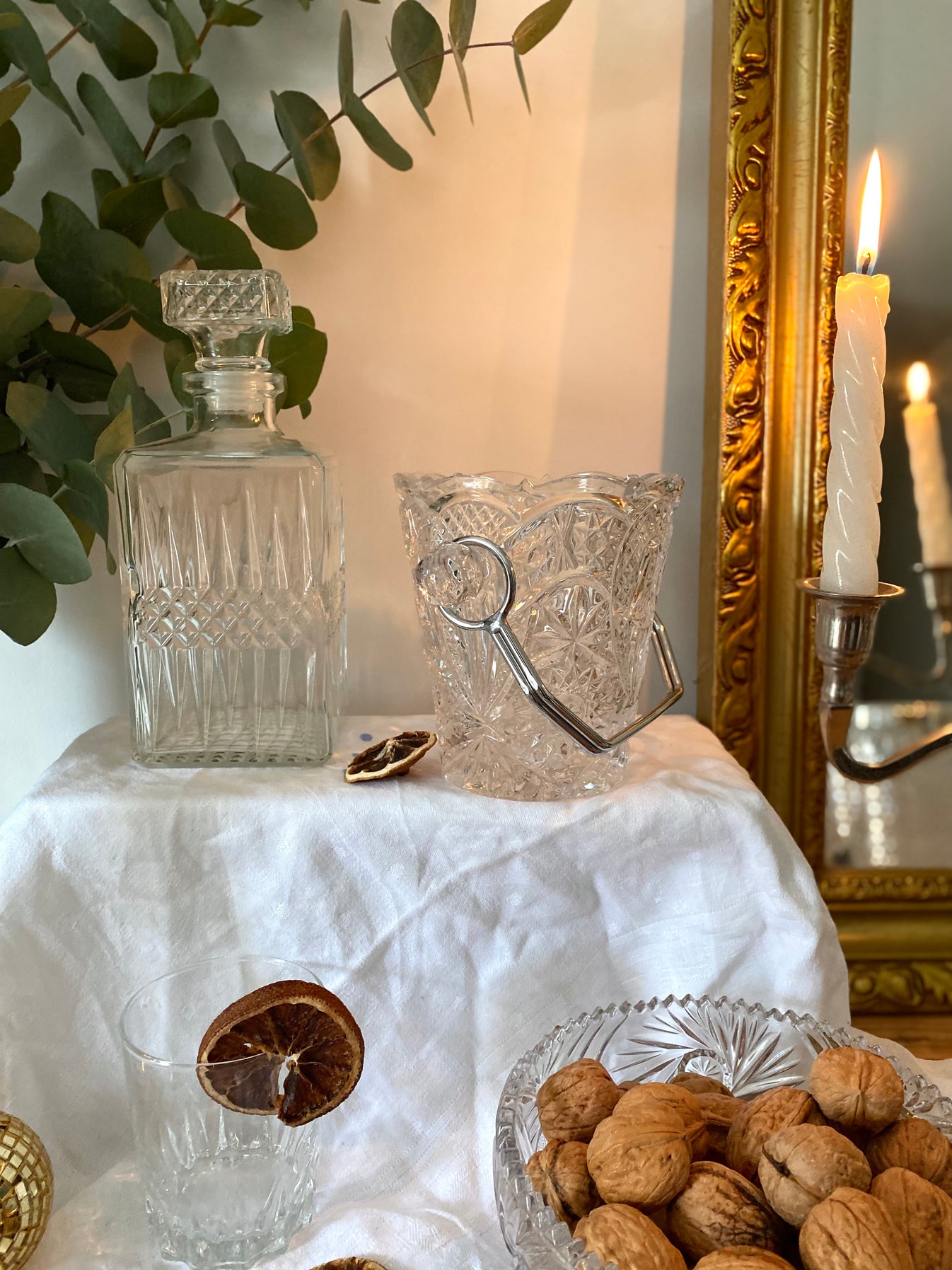 Seau à glace en verre taillé vintage – D'Yvette à Simone